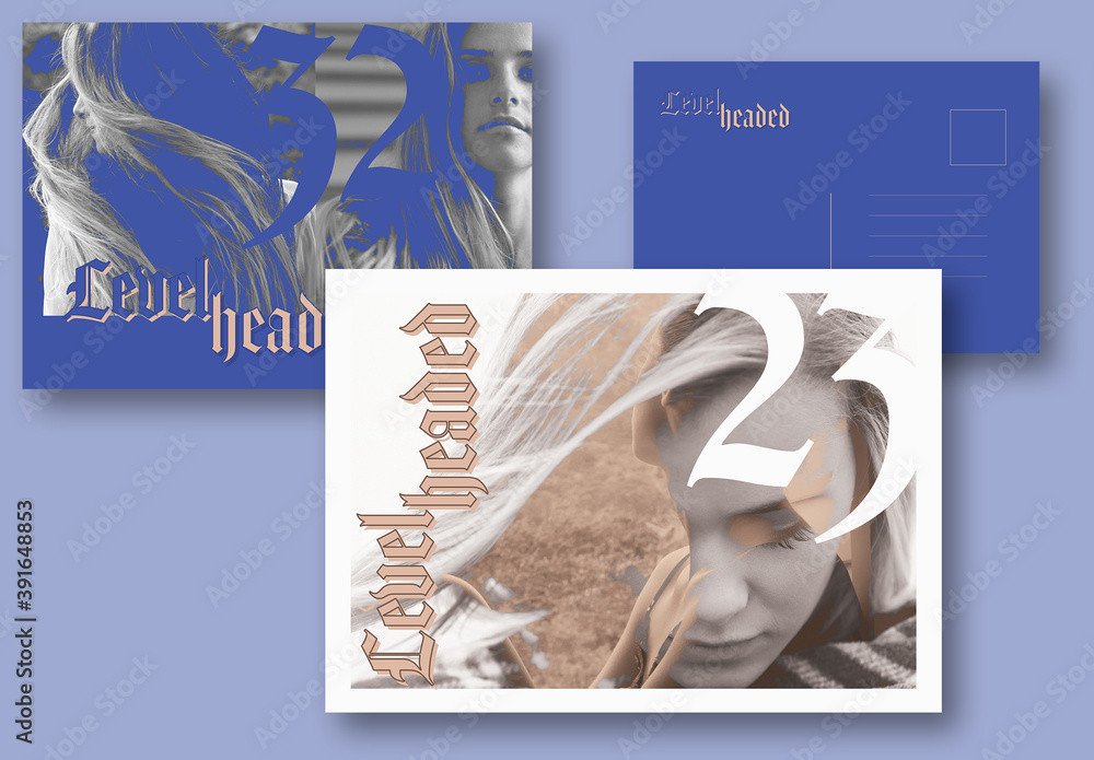 Photo Effect Postcards Stock Template | Adobe Stock