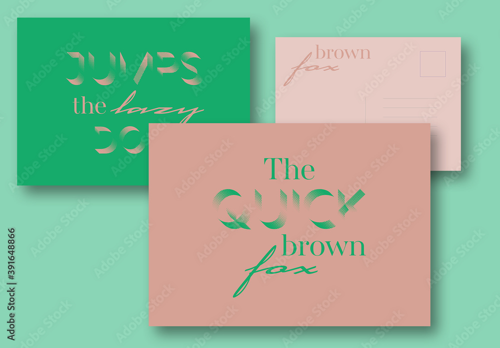 Text Effect Postcards Stock Template | Adobe Stock