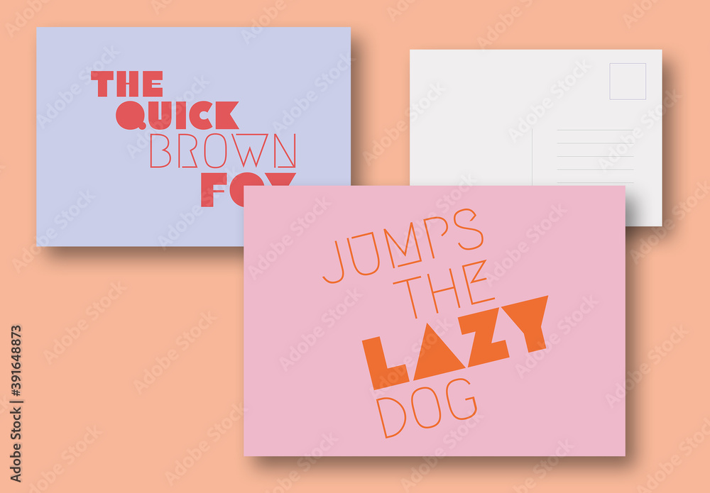 Text Effect Postcards Stock Template | Adobe Stock