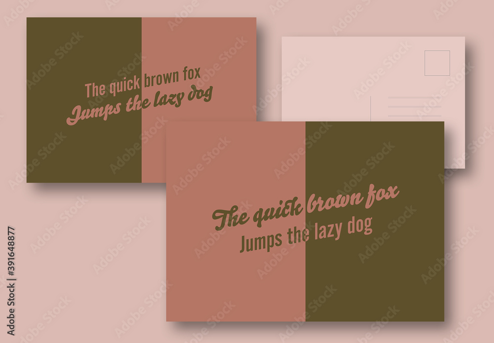 Text Effect Postcards Stock Template | Adobe Stock