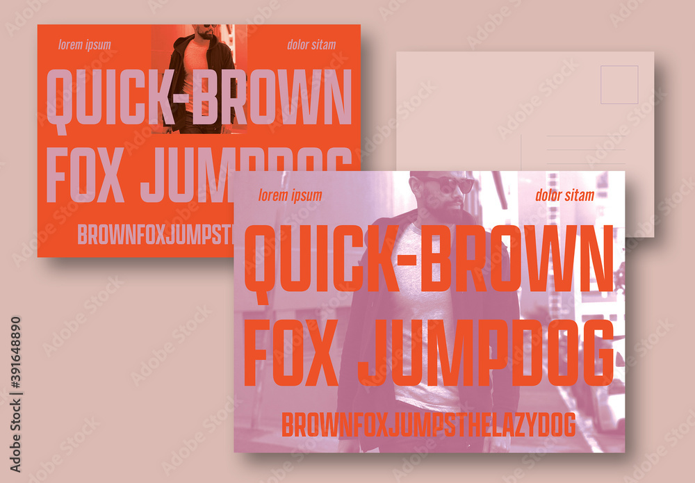Photo Effect Postcards Stock Template | Adobe Stock