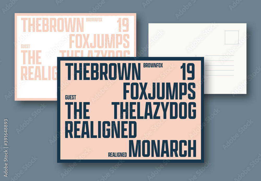 Type Layout Postcards Stock Template | Adobe Stock
