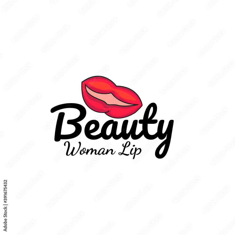 logo illustration lips, in vector format and suitable for use as logos ...