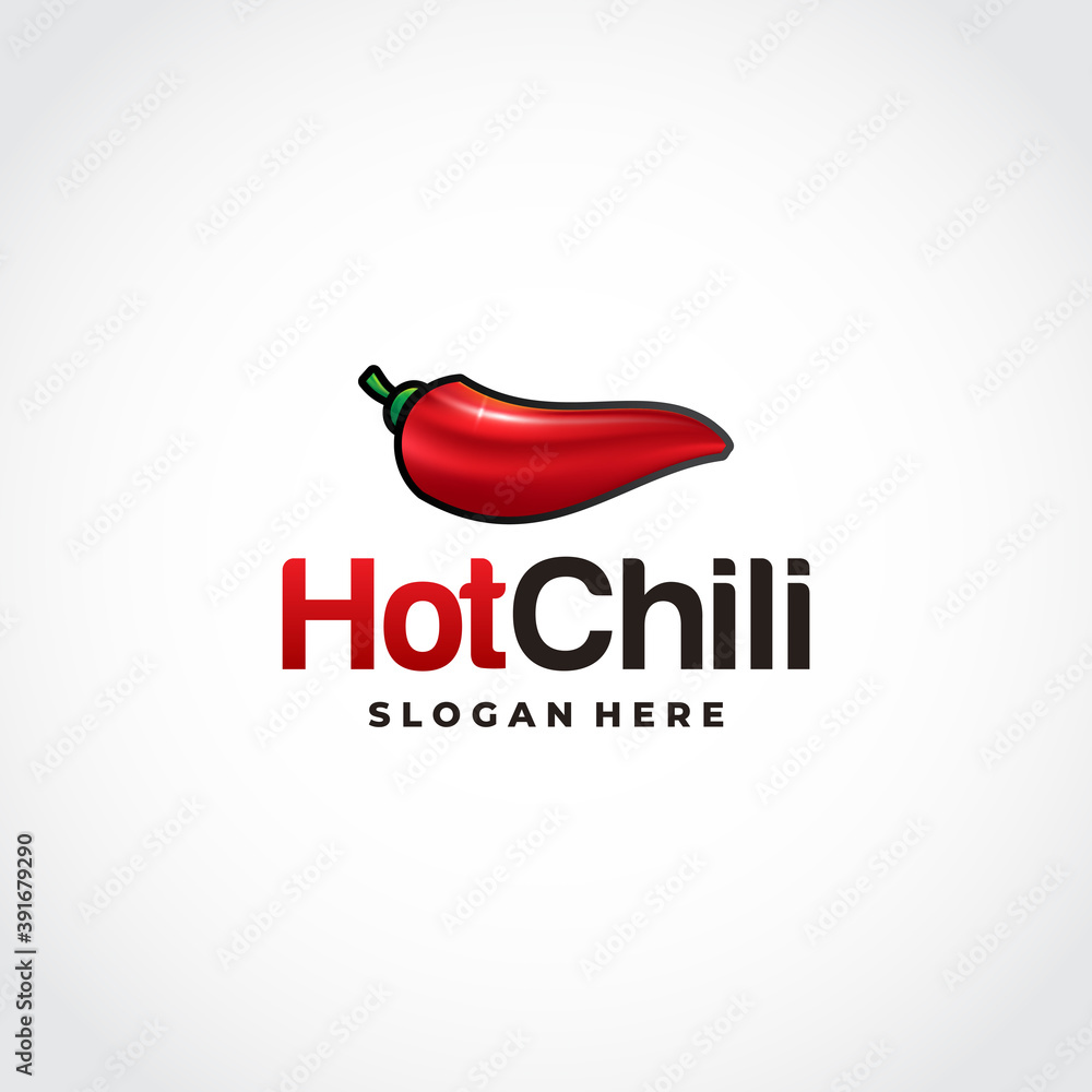 Red Hot Chili logo in mesh style designs, Spicy Pepper logo designs ...