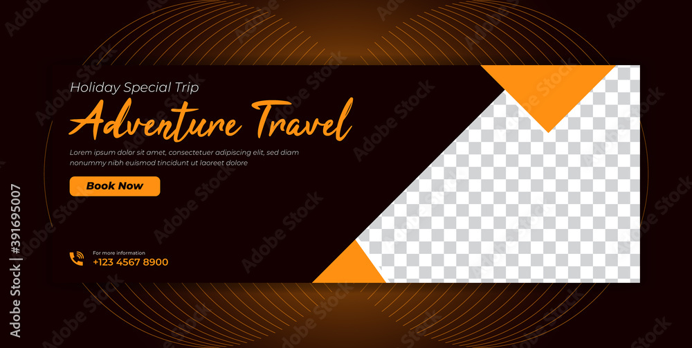 Travel tour company agency social media post poster facebook cover page ...