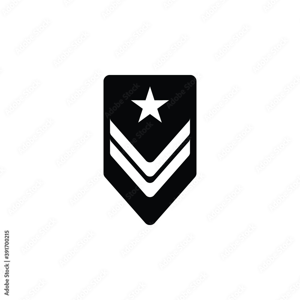 Military rank icon simple vector sign and modern symbol. Military rank ...