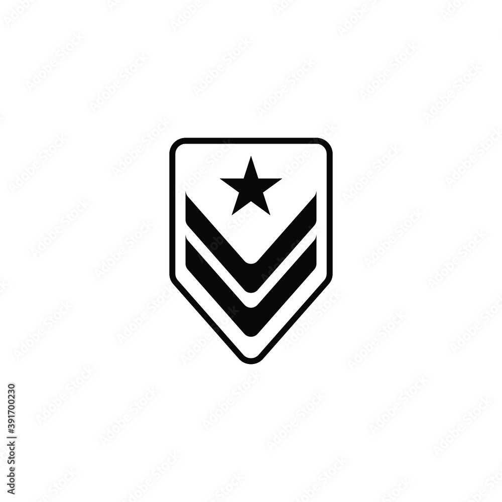 Military rank icon simple vector sign and modern symbol. Military rank ...