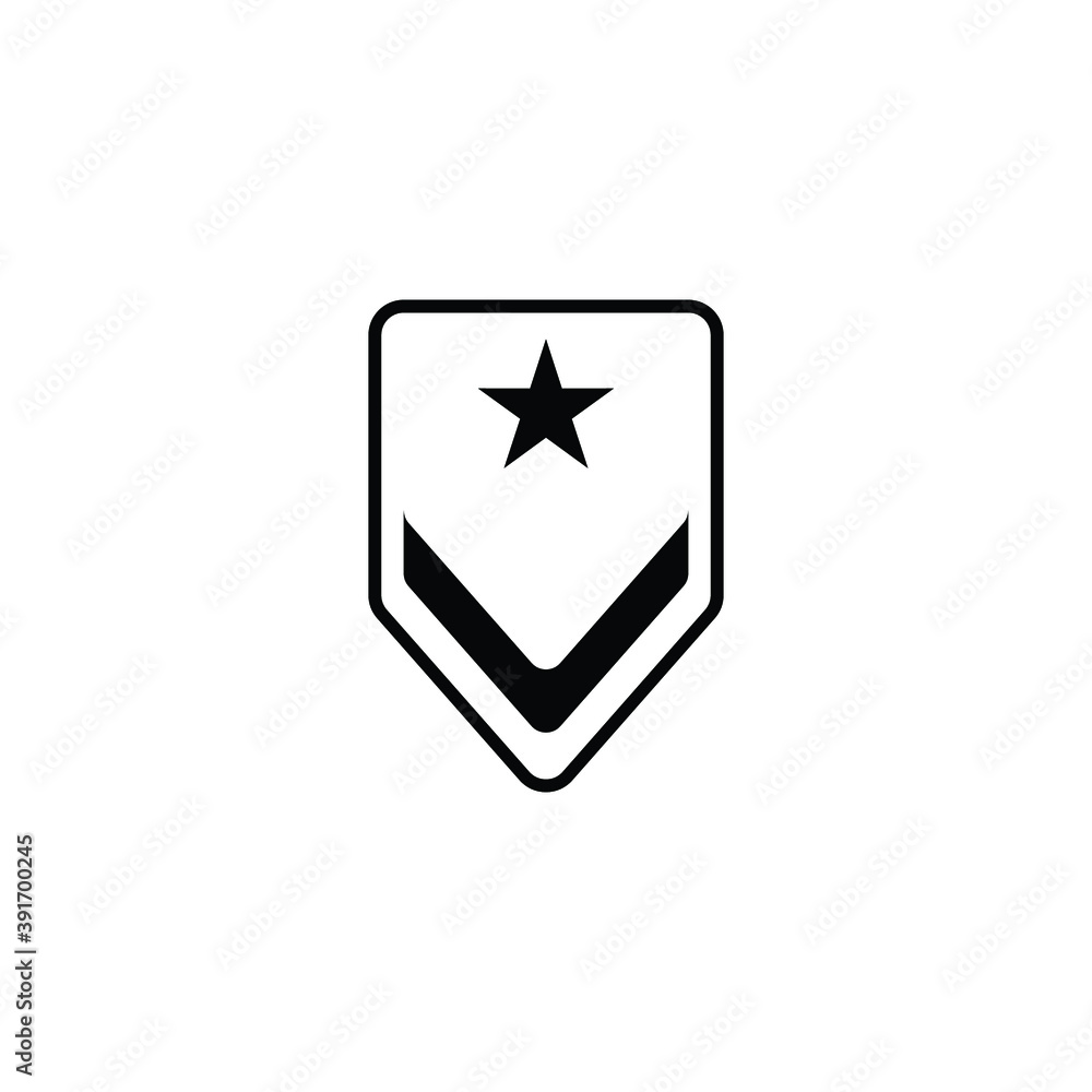 Military rank icon simple vector sign and modern symbol. Military rank ...