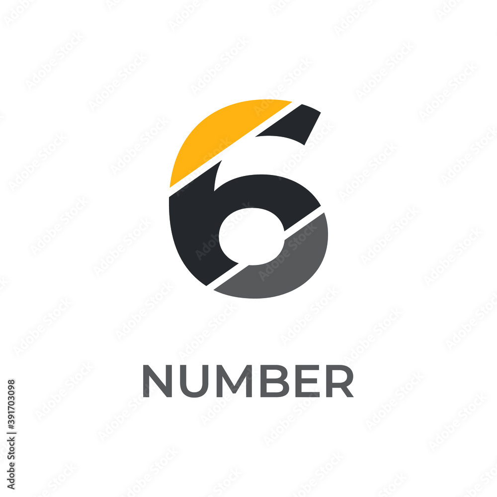Number logo template. Number logo vector. Modern logo, crative logo ...