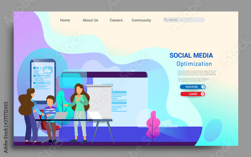 Design web templates for teamwork concept, business strategy, analytics ...