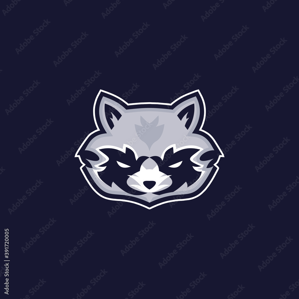 Racoon logo mascot vector illustration. modern icons for logos and ...