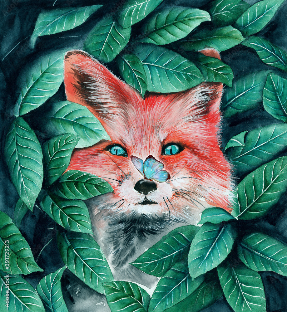 Red Fox Green Eyes
