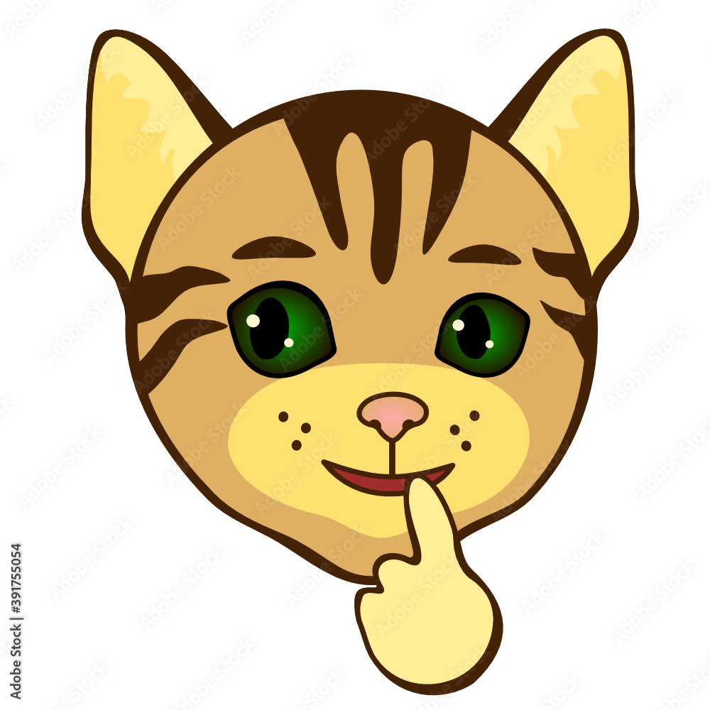 emoji with indecisive cat character that is unsure what to think about ...