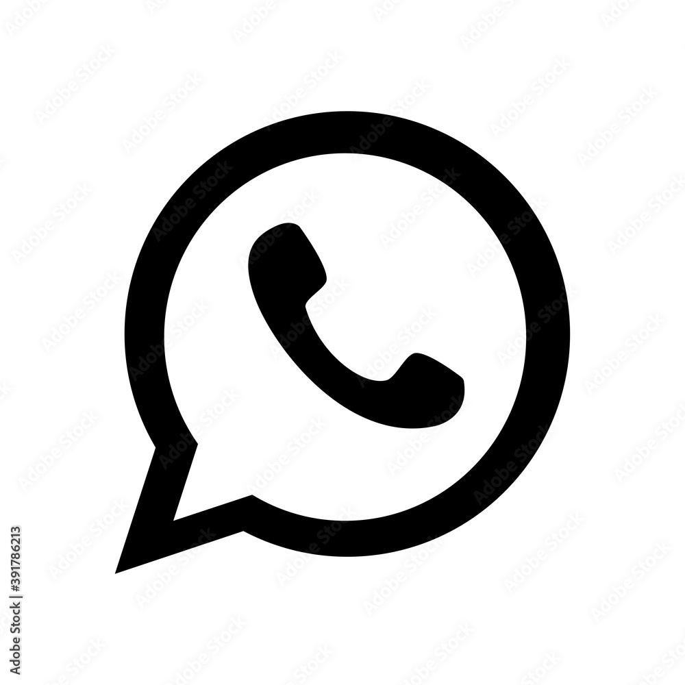 whats app instant messaging logo icon, silhouette style Stock Vector ...
