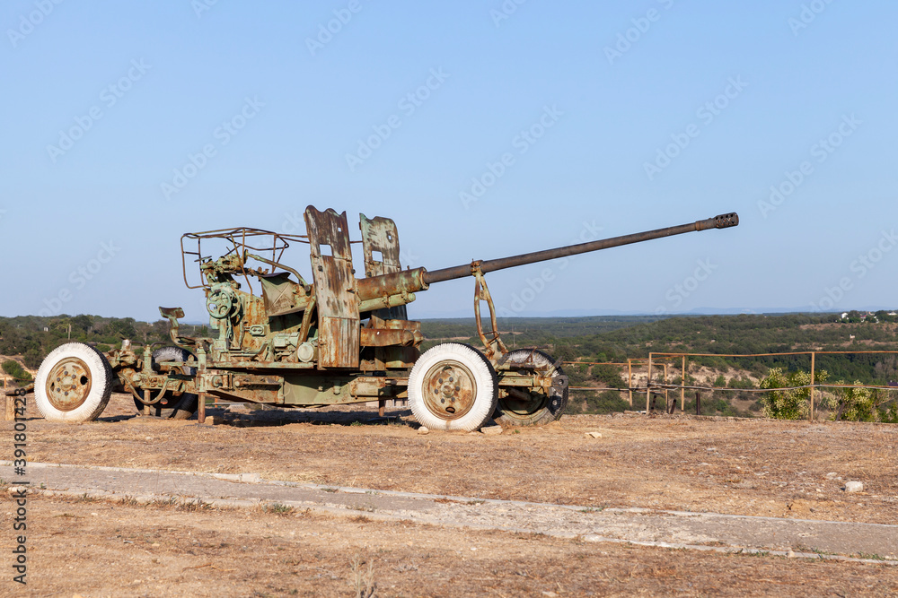 57 mm AZP S-60. Automatic anti-aircraft gun S-60 Stock Photo | Adobe Stock