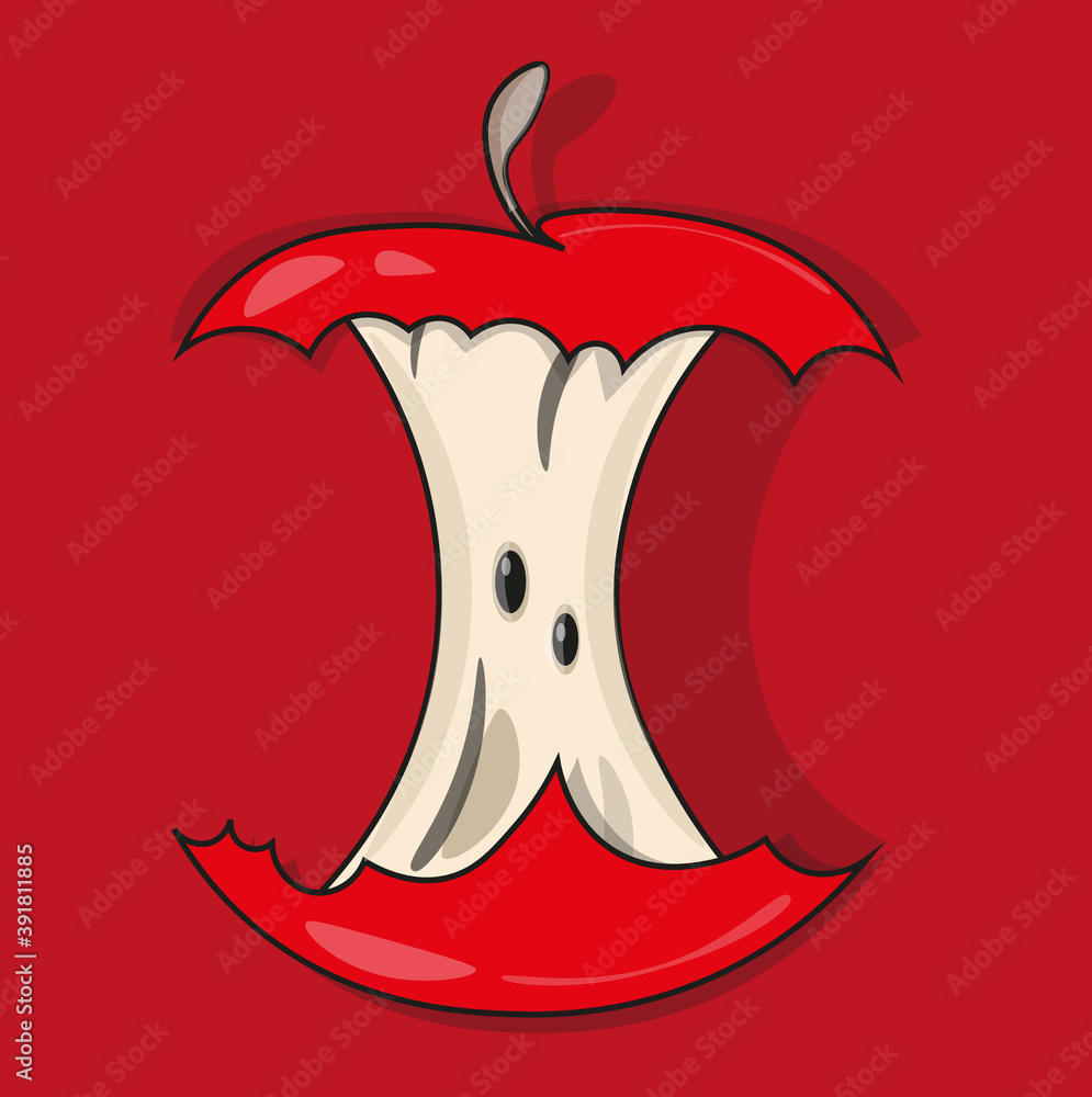 Apple Core Cartoon