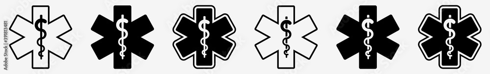 Emergency Medical Service Symbol Set | EMS Emergency Medical Service ...