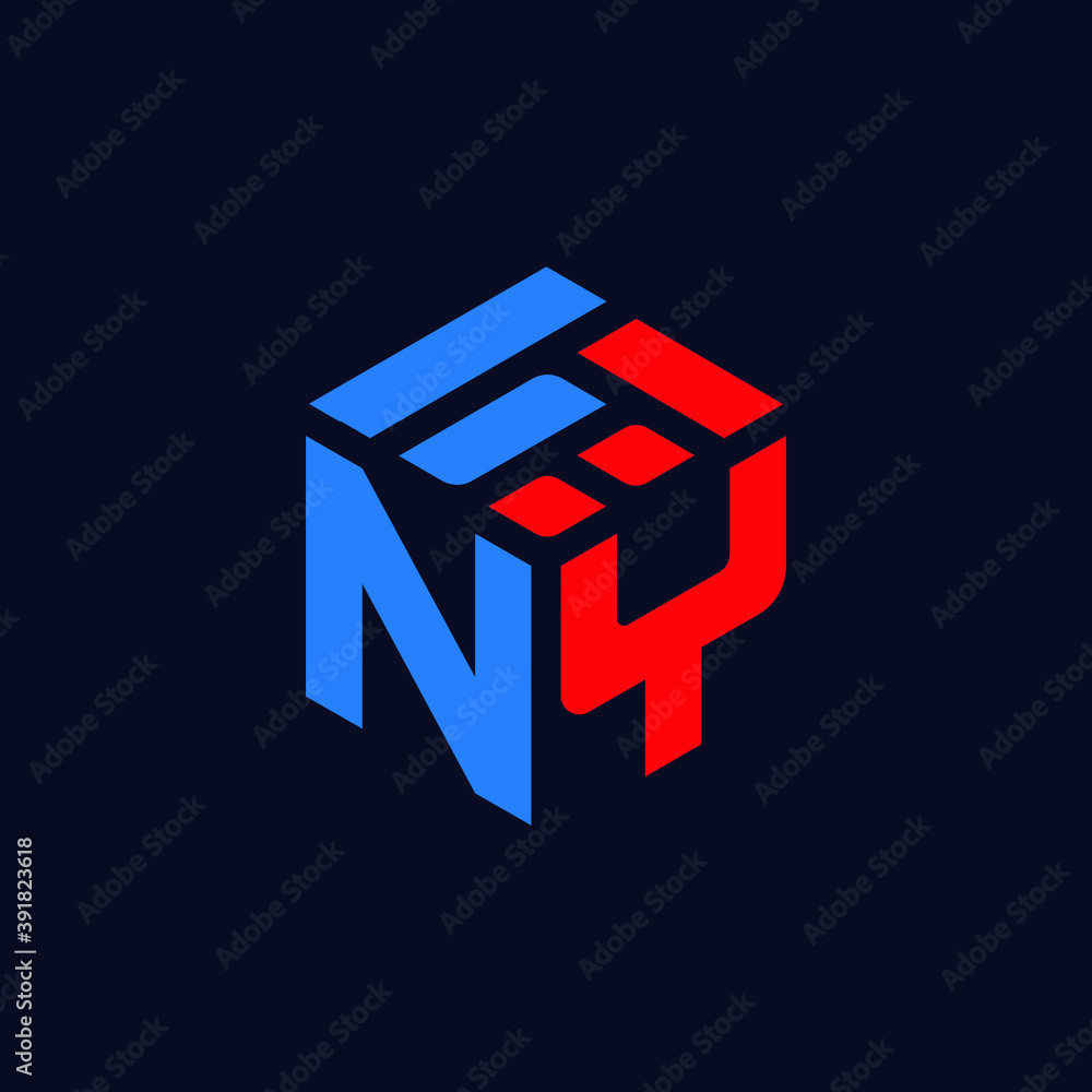 NY Initial Letter Modern Unique Logo for Clothing Brand Fashion Logo ...