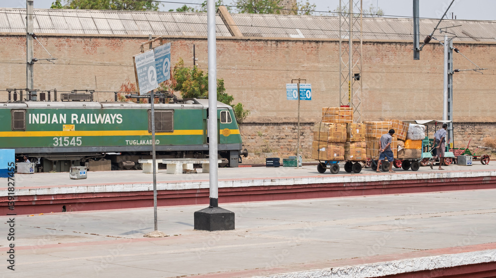 Railway engine at Madurai Junction station, the headquarters of the ...