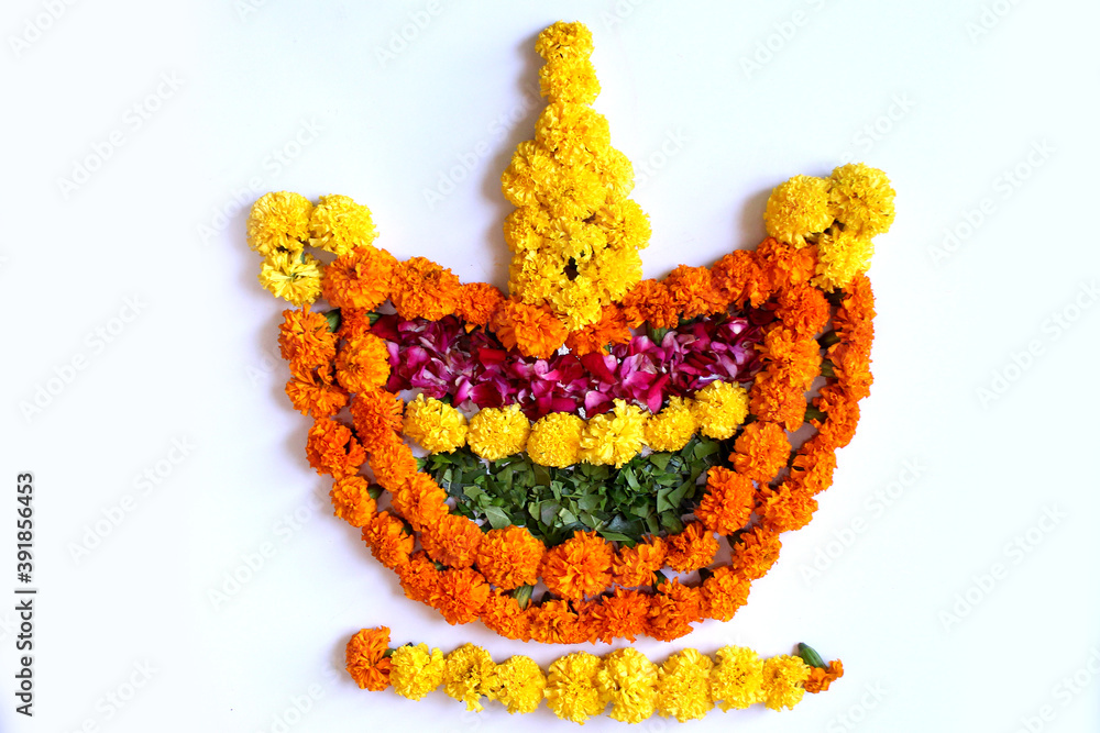 Flower Rangoli Designs Background Stock Photo | Adobe Stock