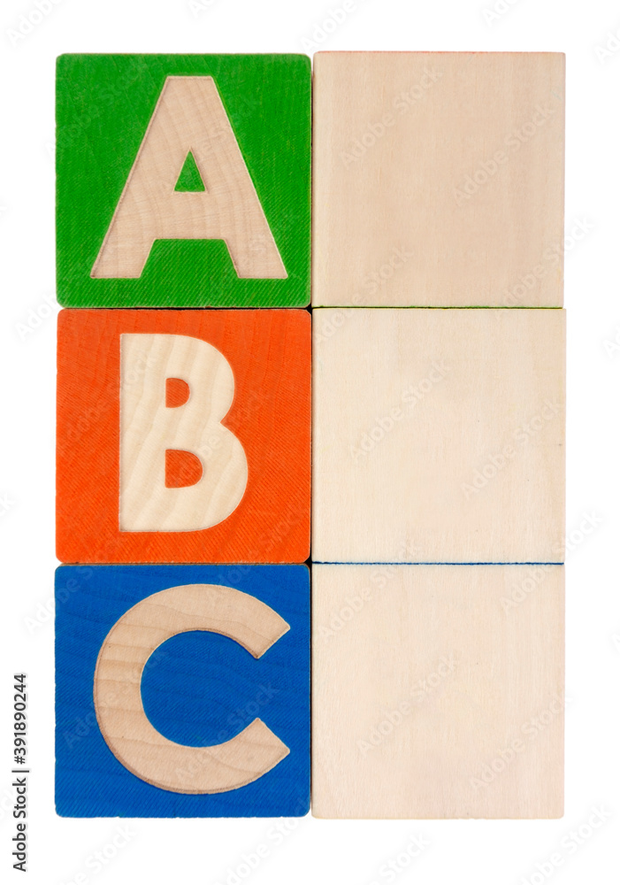 Blank Abc Blocks Stacked