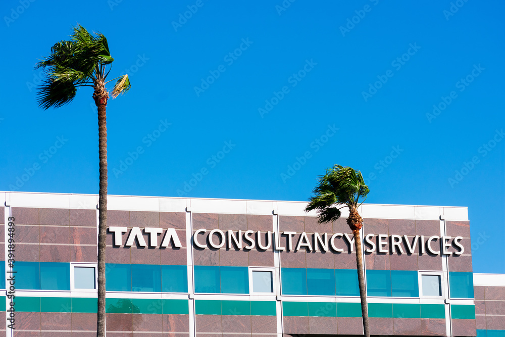 Tata Consultancy Services office exterior in Silicon Valley. TCS is an ...