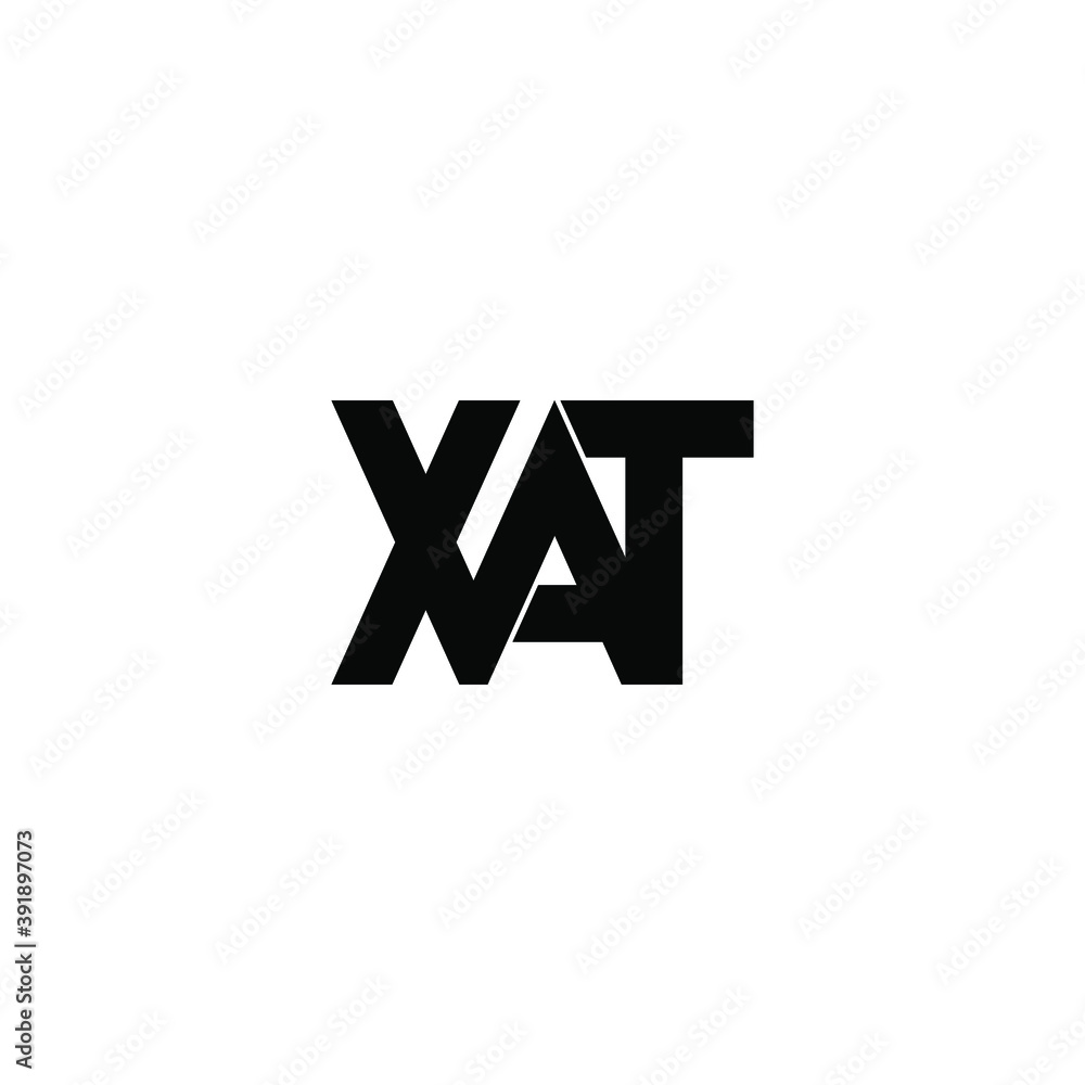 xat letter original monogram logo design Stock Vector | Adobe Stock