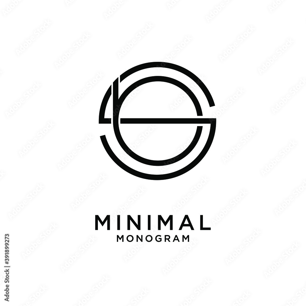 simple initial letter luxury sb sbe line outline logo design with white ...