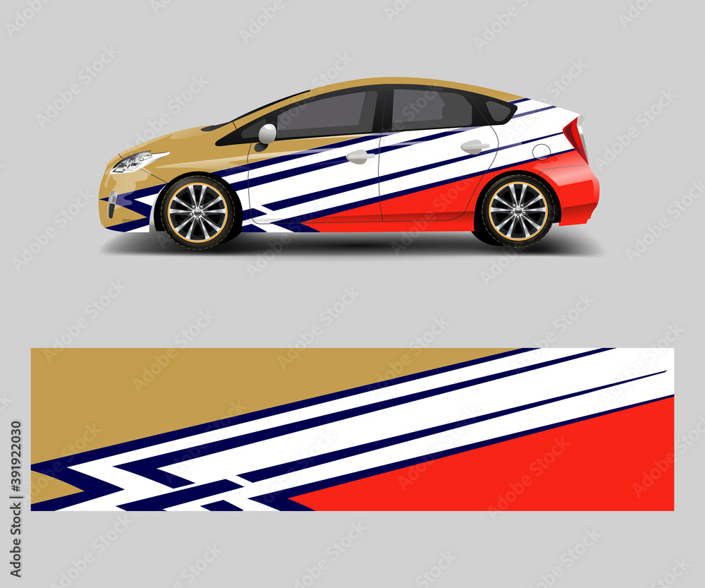 Car decal vector, graphic abstract racing designs for vehicle Sticker ...