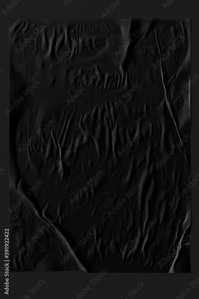 Black crinkled paper texture background Stock Photo | Adobe Stock