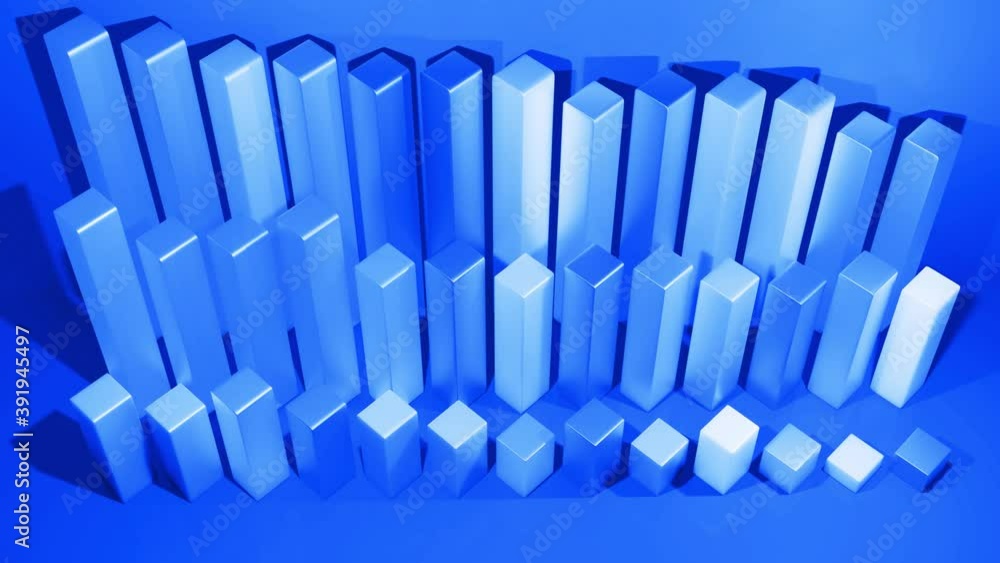 wiggling abstract columns as abstract looping background for analytical ...