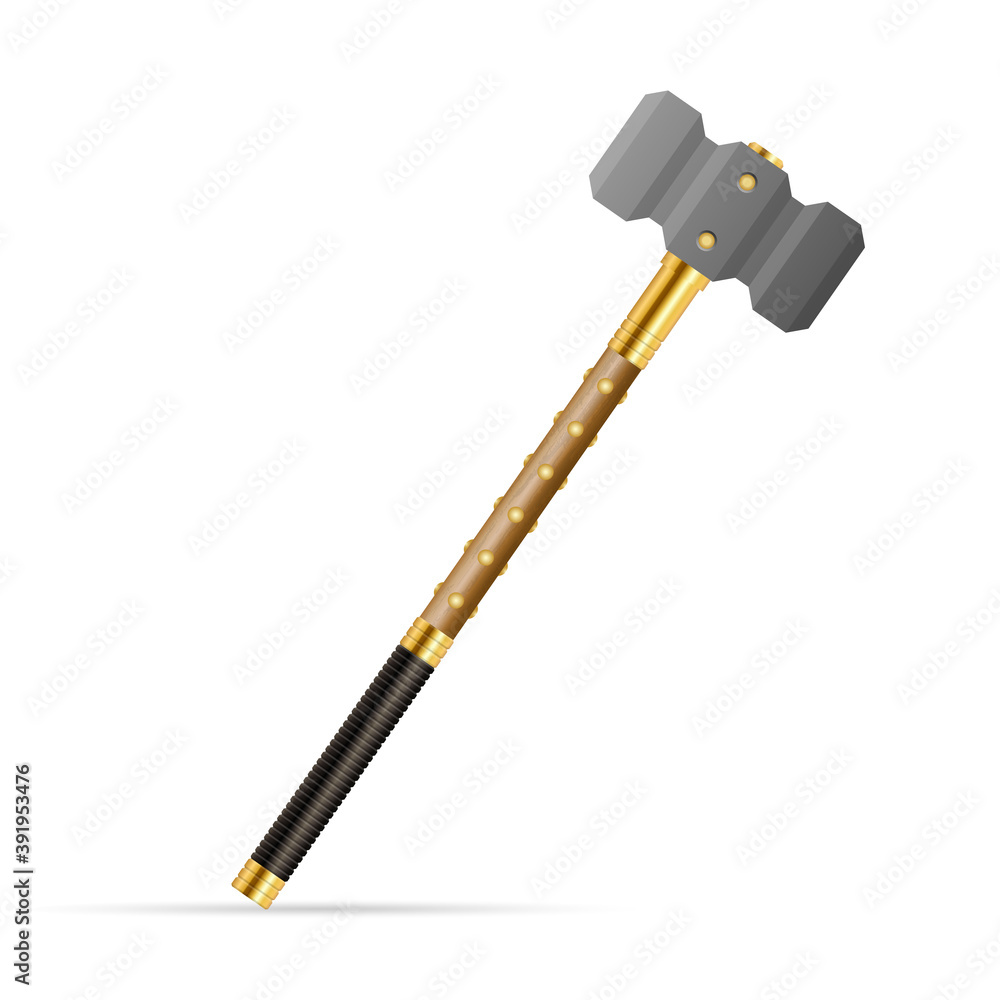 Medieval battle hammer vector illustration Stock Vector | Adobe Stock