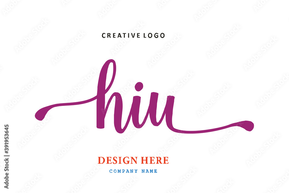 HIU lettering logo is simple, easy to understand and authoritative ...