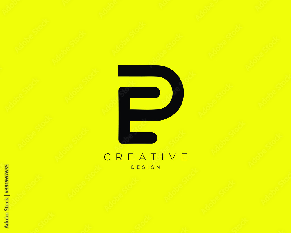 Creative and Minimalist Letter EP Logo Design Using letters E and P ...