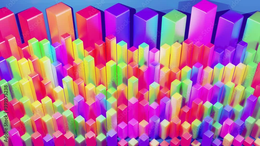 abstract infographics from multi-colored columns in rows, beautiful ...