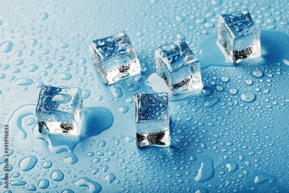 Ice Cubes Melting In Water
