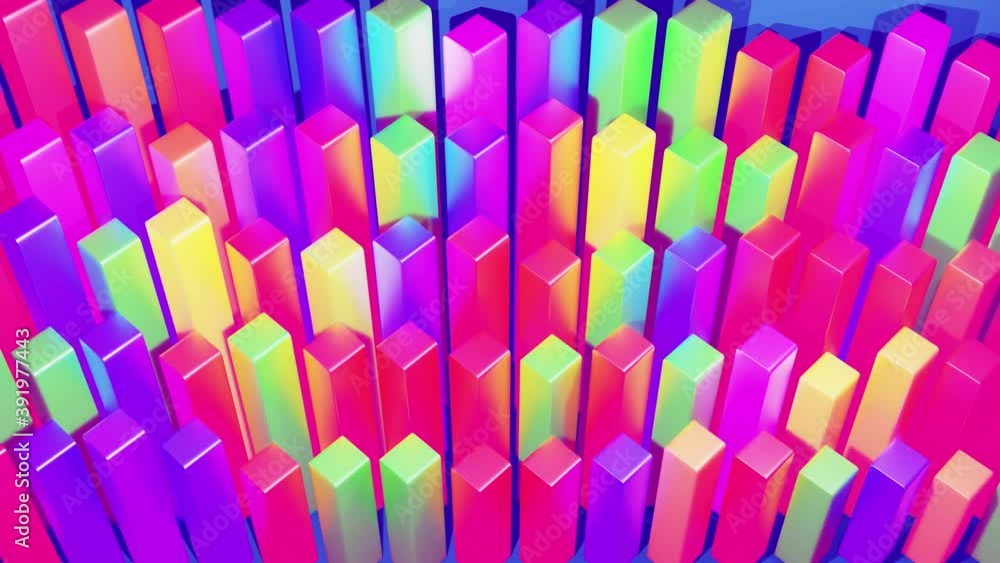 Vidéo Stock abstract infographics from multi-colored columns in rows ...