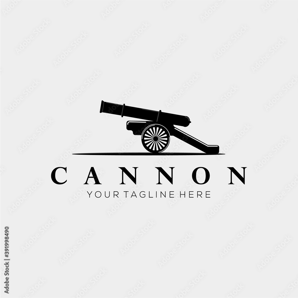 Cannon icon logo illustration isolated on white background good for ...