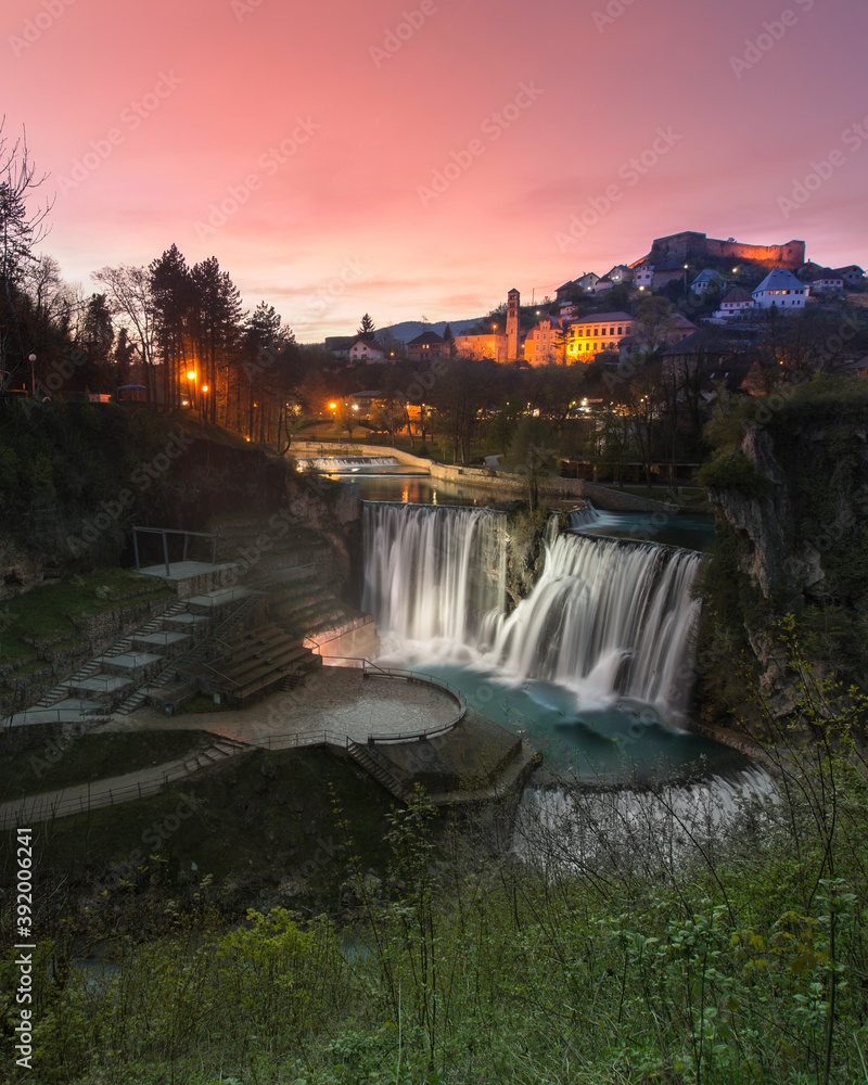 Pliva Waterfall is located in the town of Jajce in central Bosnia and ...