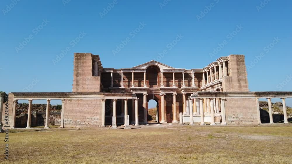 Ancient Roman gymnasium. Sardis was situated in the middle of Hermus ...