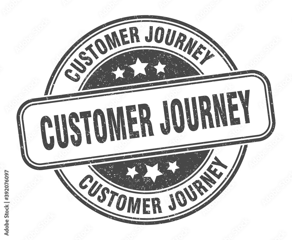 customer journey stamp. customer journey label. round grunge sign Stock ...