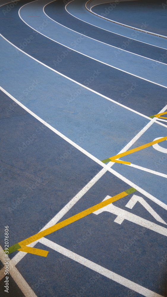 New running track viewed from above Stock Photo | Adobe Stock