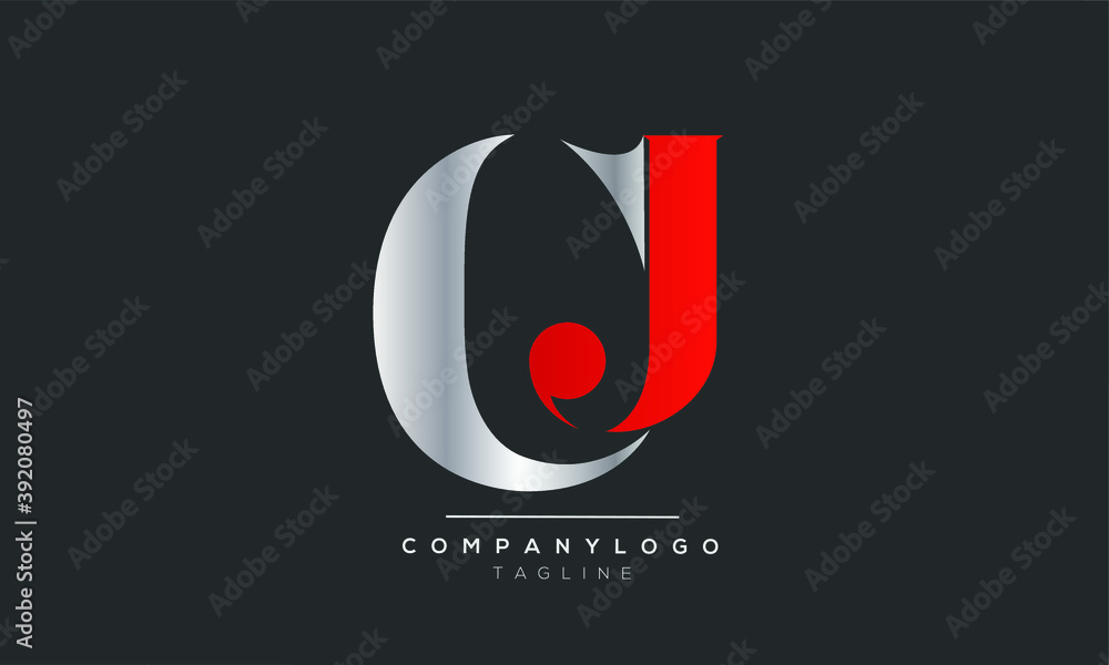 CJ initials monogram letter text alphabet logo design Stock Vector ...