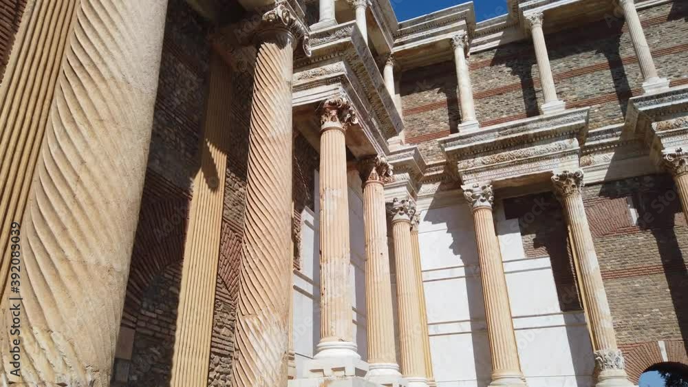 Ancient Roman gymnasium. Sardis was situated in the middle of Hermus ...