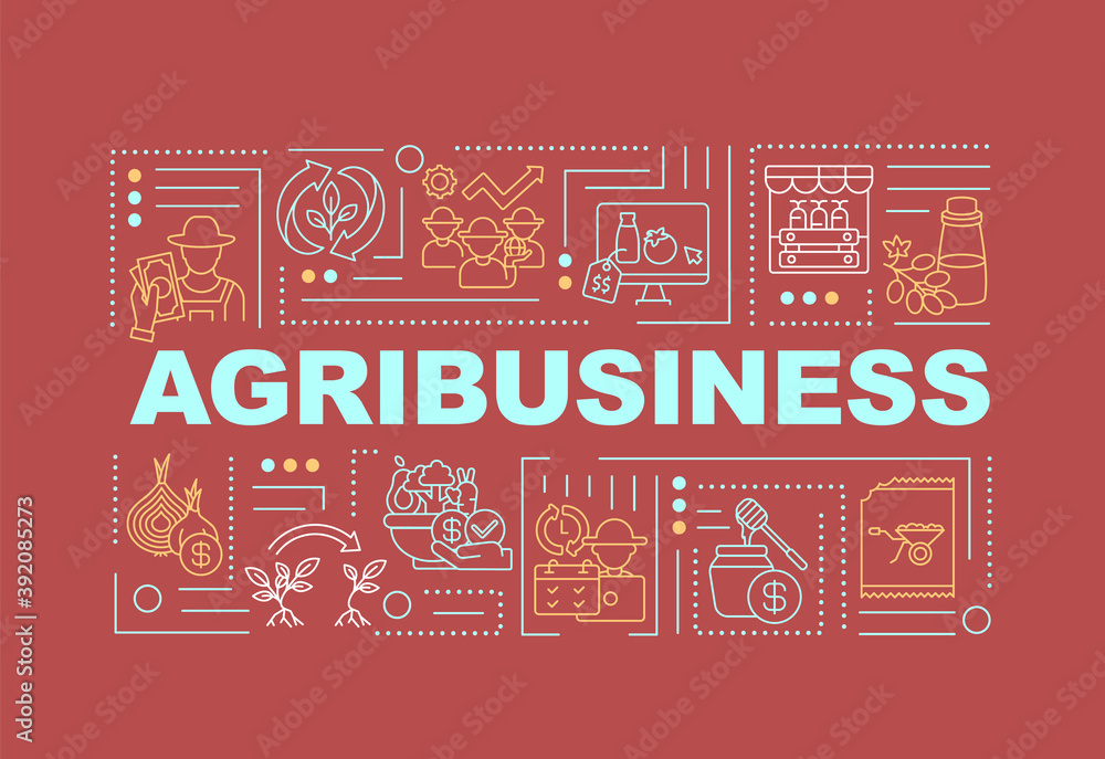 Agriculture business word concepts banner. Commercial farming ...