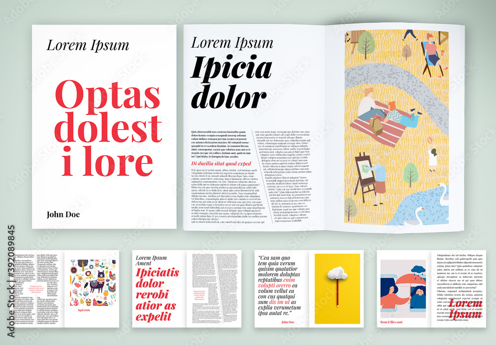 Art Magazine Layout Stock Template | Adobe Stock