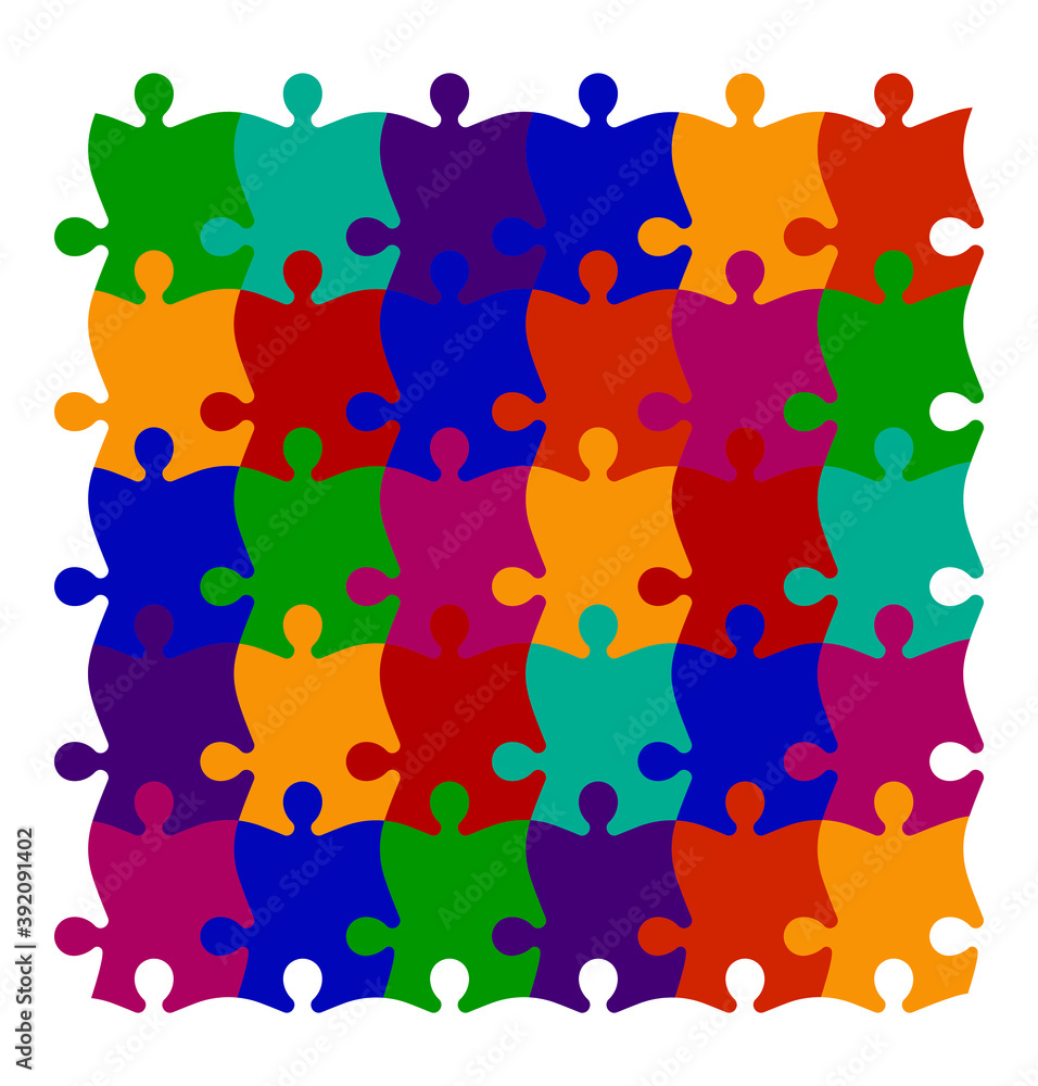 Autism Awareness Day. Jigsaw puzzle background vector Stock Vector ...