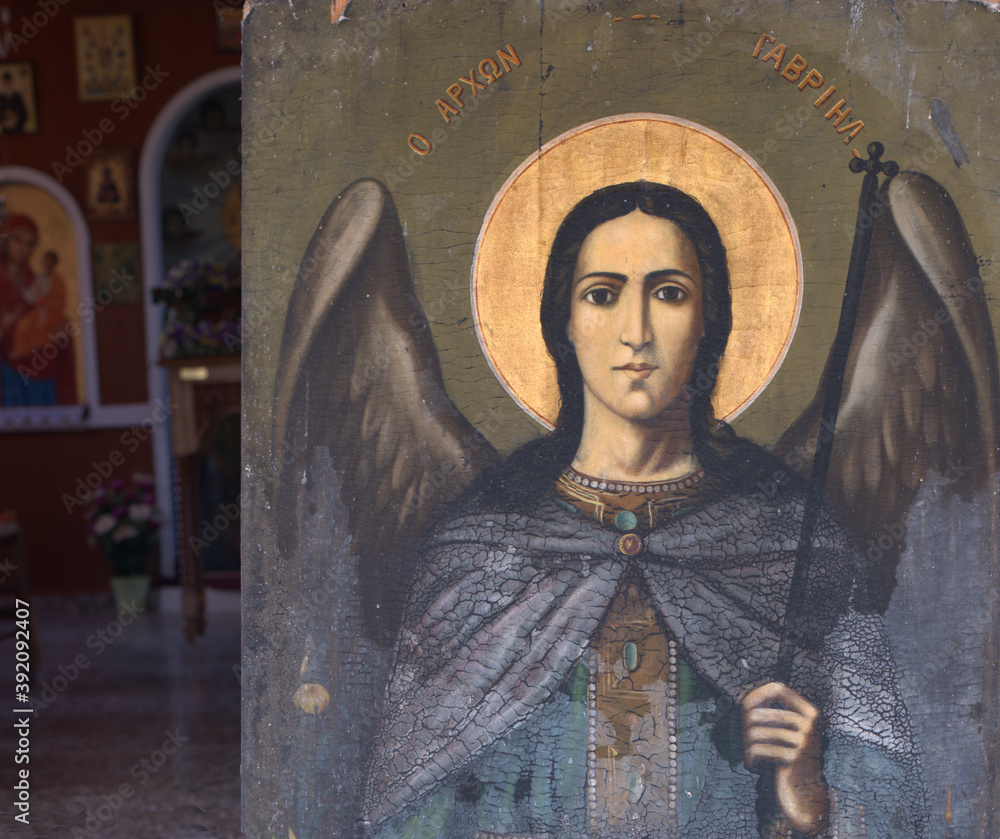 Photo & Art Print Archangel Gabriel, holding the lily of the ...