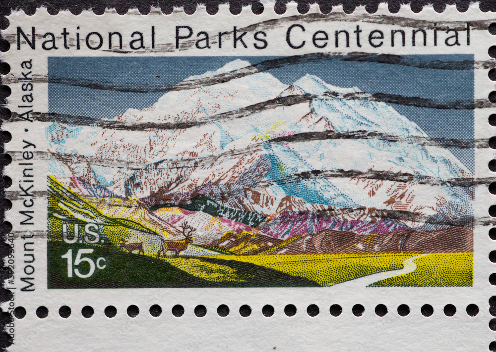 Foto de USA - Circa 1972 : a postage stamp printed in the US showing a ...