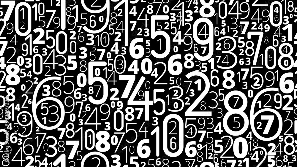 Numbers vector background Stock Vector | Adobe Stock